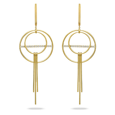 18K Yellow Gold Fibonacci Diamond Earrings – Bay Hill Jewelers